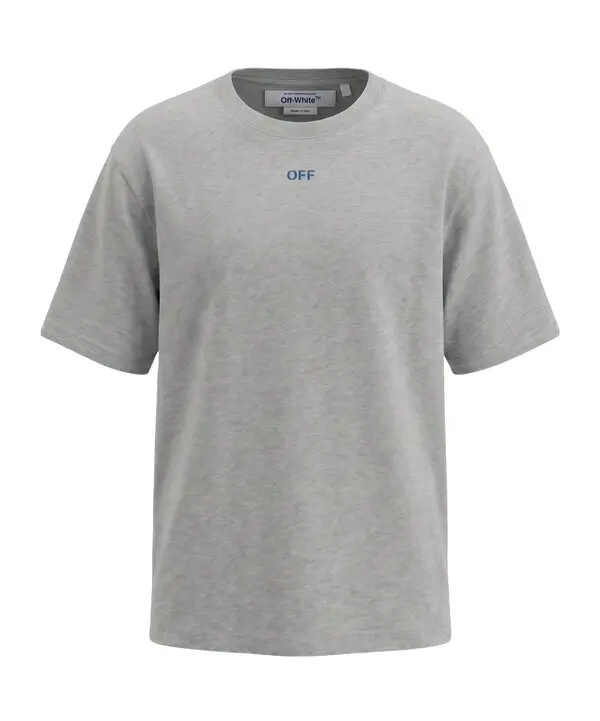 Off-White Logo Printed Crewneck T-shirt - Light Gray