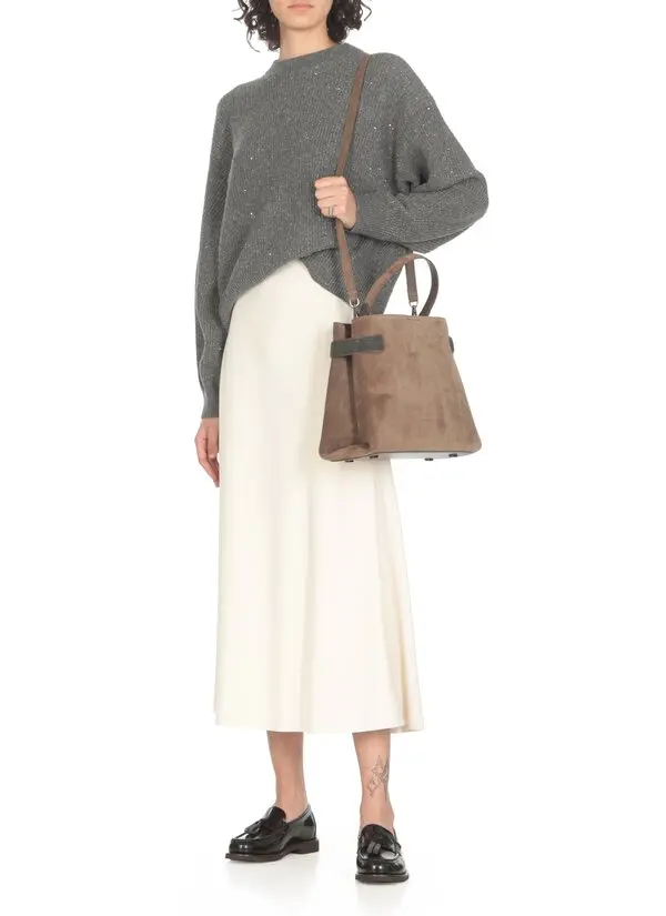 Brunello Cucinelli Embellished Top Handle Bag