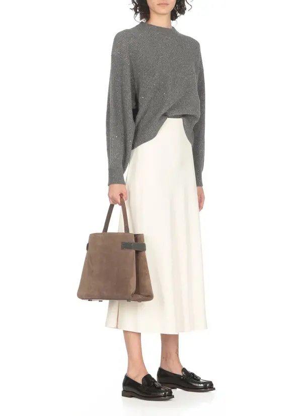 Brunello Cucinelli Embellished Top Handle Bag