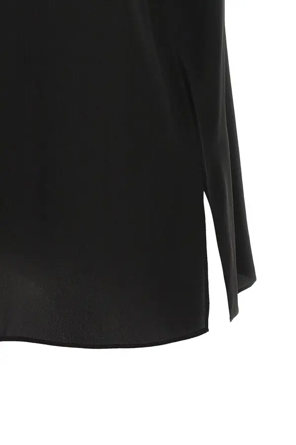 Brunello Cucinelli Sleeveless Silk Top With Asymmetrical Hem