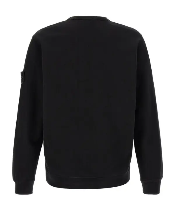 Stone Island Long Sleeve Hooded Sweatshirt - Black