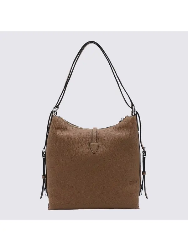 TOD'S Small T Timeless Leather Shoulder Bag - Light Brown