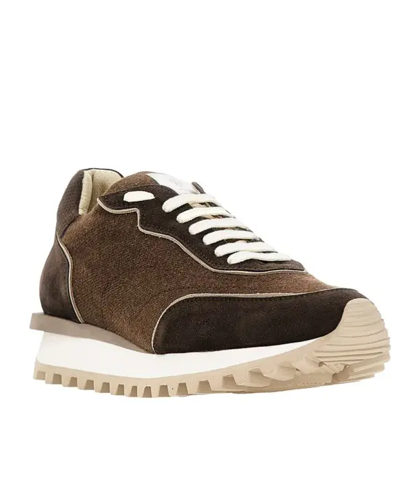 Eleventy Perforated Heel Low-top Sneakers