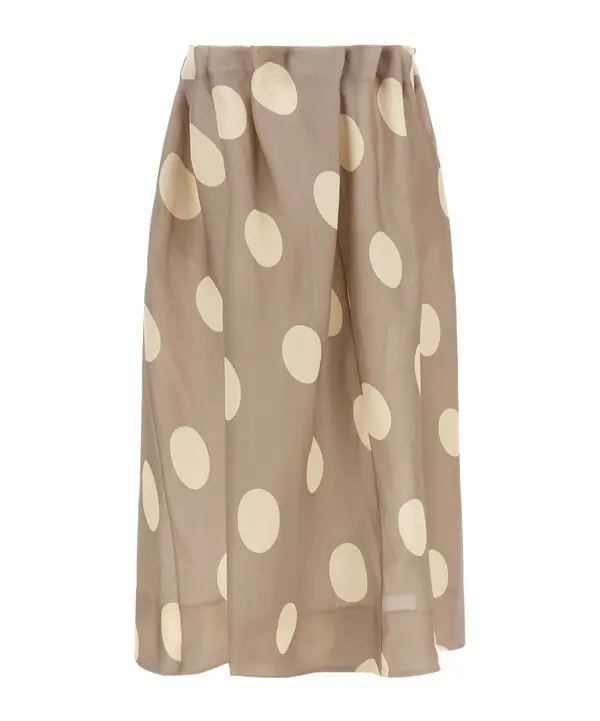 Khaite Polka Dot Midi Skirt