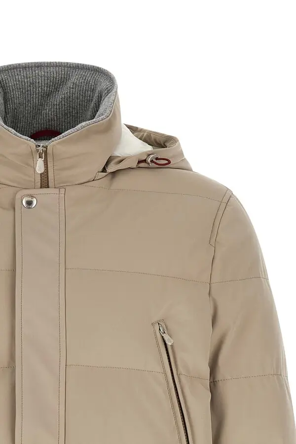 Brunello Cucinelli Quilted Hooded Coat