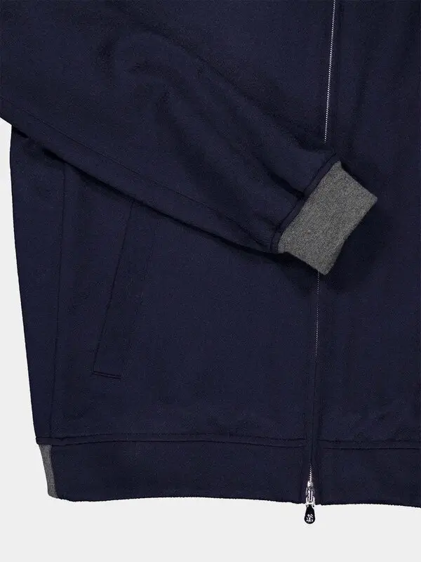 Brunello Cucinelli Contrast Trim Bomber Jacket