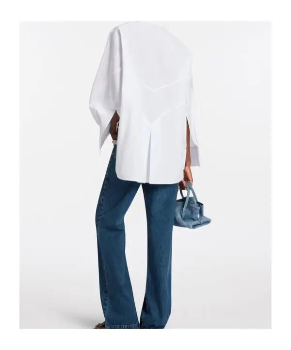 Attico Oversized Shaped Hem Shirt