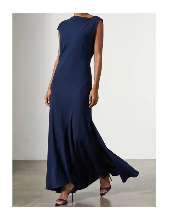 Alberta Ferretti Draped Asymmetrical Dress