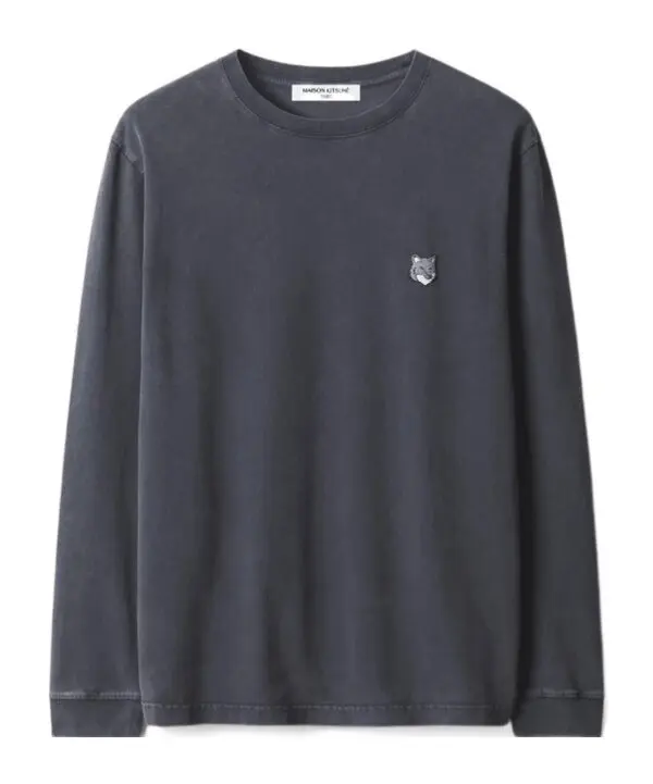 Maison Kitsuné Fox Head Patch Long-sleeved T-shirt