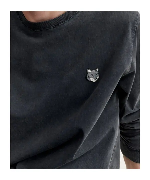 Maison Kitsuné Fox Head Patch Long-sleeved T-shirt