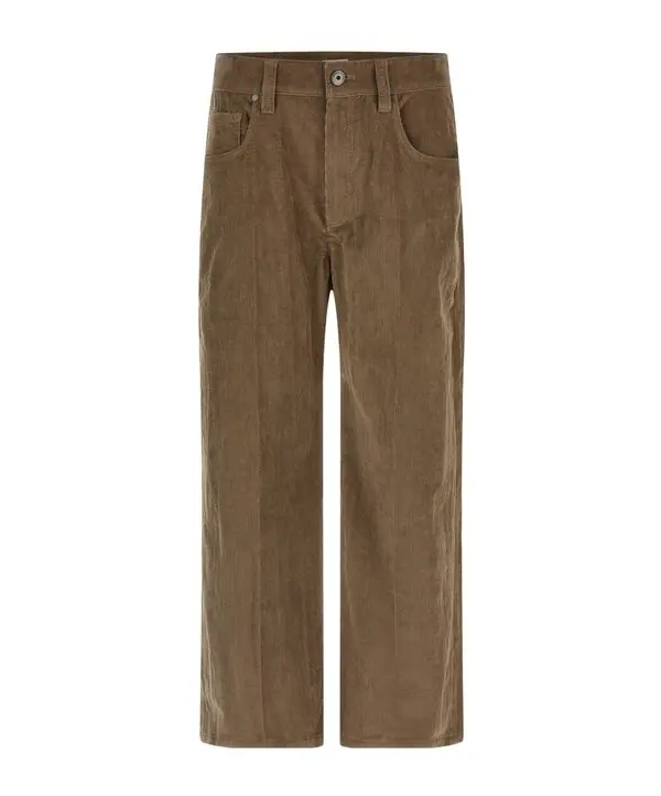 Brunello Cucinelli Narrow Wale Corduroy Contemporary Square Trousers
