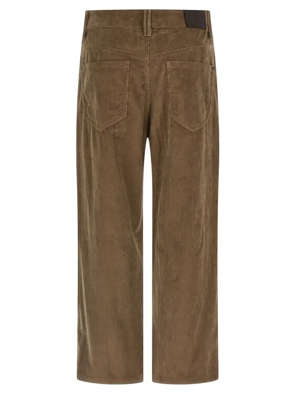 Brunello Cucinelli Narrow Wale Corduroy Contemporary Square Trousers