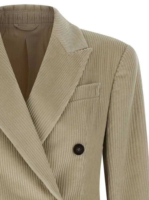 Brunello Cucinelli Double-breasted Velvet Blazer