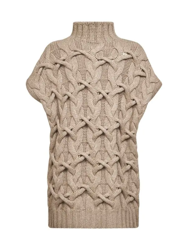 Brunello Cucinelli Mock Neck Knitted Sweater