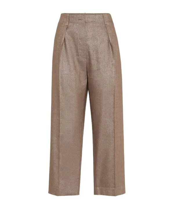 Brunello Cucinelli Pleated Chino Trousers - Hazelnut