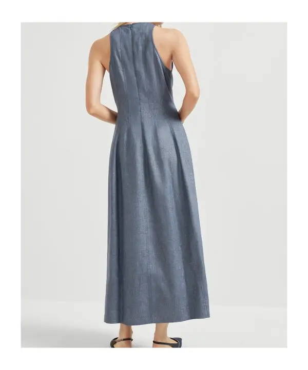 Brunello Cucinelli Crepe Maxi Dress