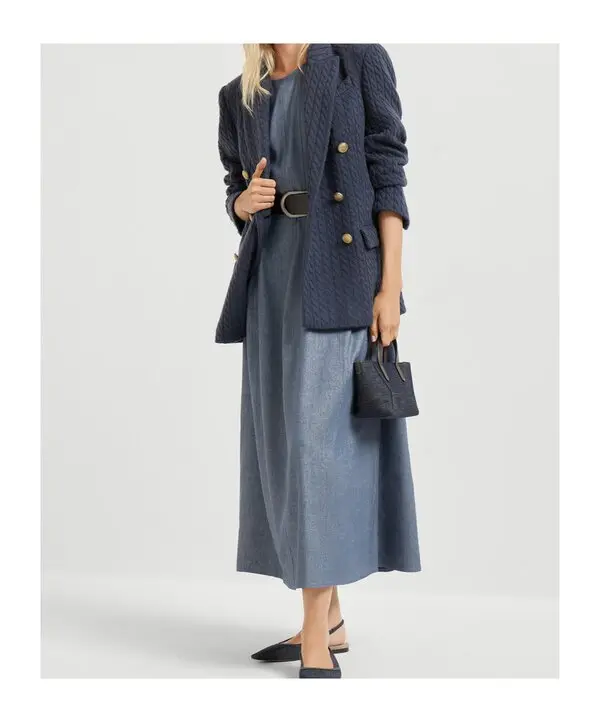 Brunello Cucinelli Crepe Maxi Dress
