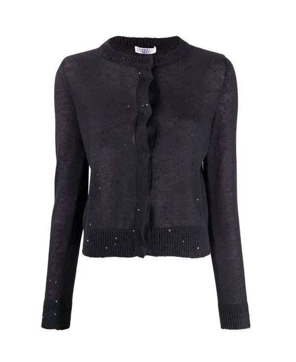 Brunello Cucinelli Sequined Knitted Cardigan