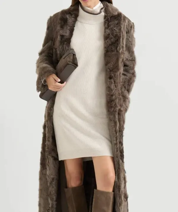 Brunello Cucinelli Ribbed High-neck Dress