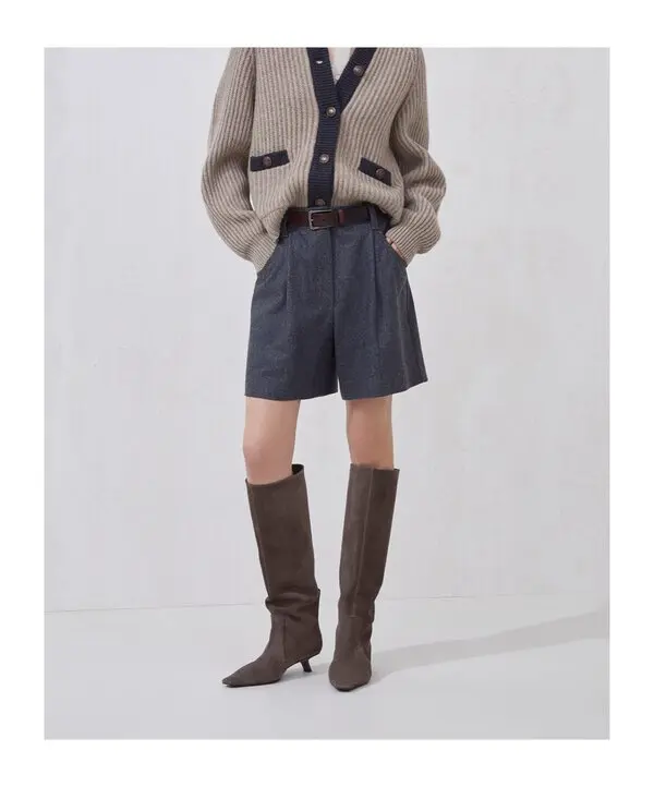 Brunello Cucinelli Virgin Wool Knee-length Shorts