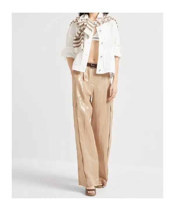 Brunello Cucinelli Monili Chain-detail Organza Jacket