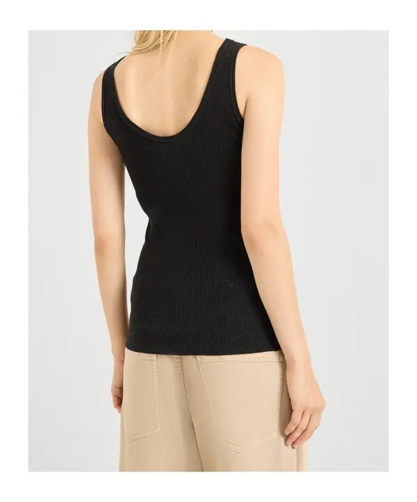 Brunello Cucinelli Ribbed Lace Top