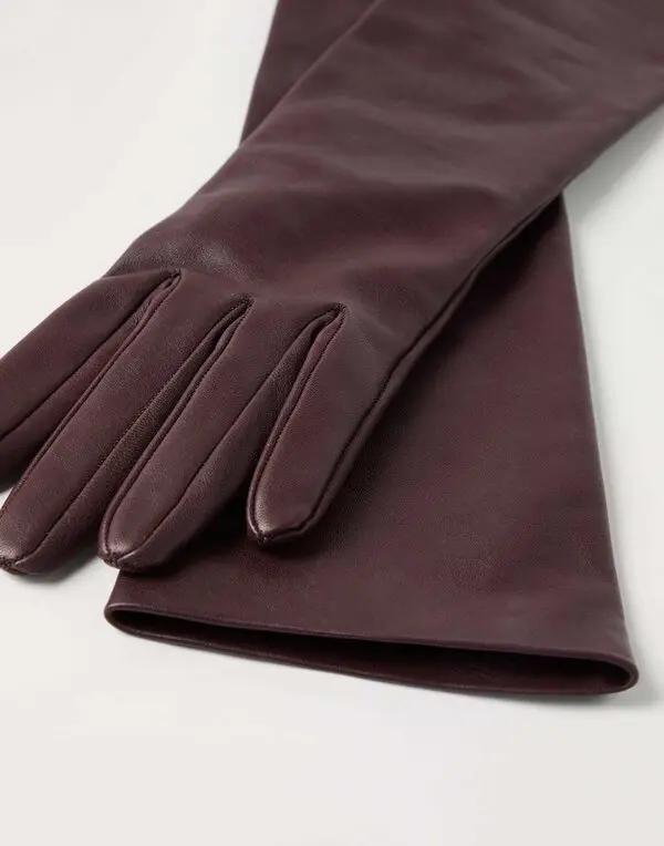 Brunello Cucinelli Long Leather Gloves