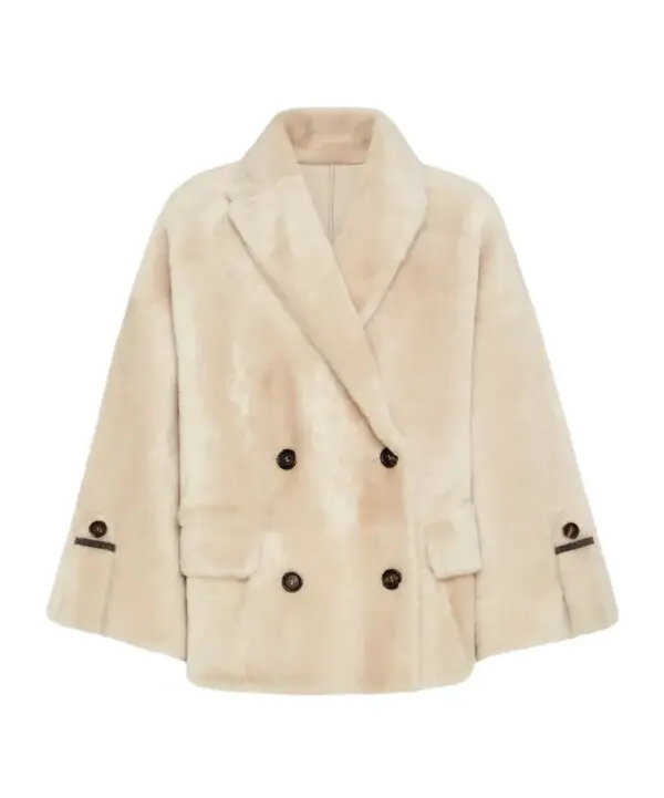 Brunello Cucinelli Double Breasted Fur Jacket