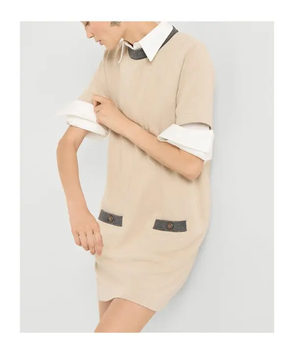 Brunello Cucinelli Pocket Trim Mini Dress