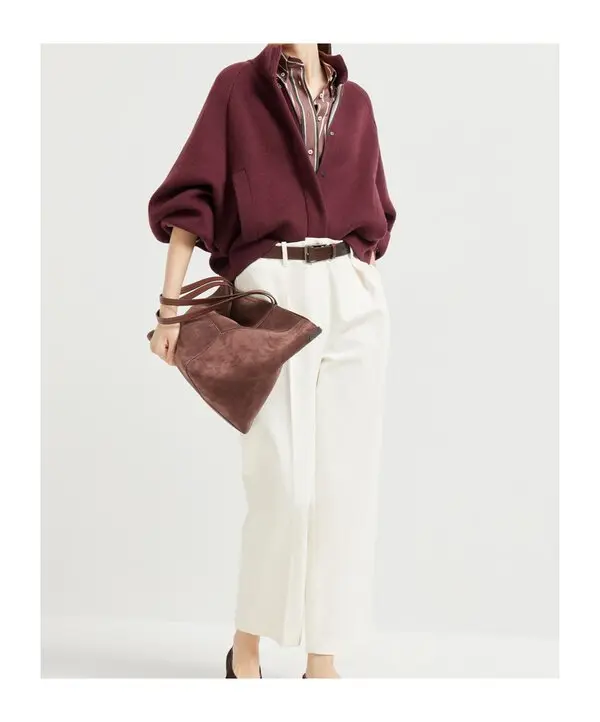 Brunello Cucinelli High-neck Balloon-sleeve Jacket