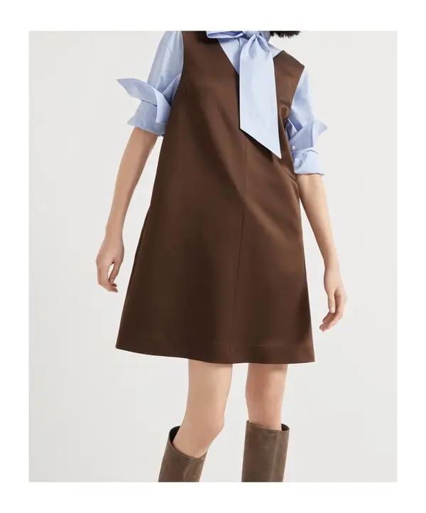 Brunello Cucinelli Sleeveless V-neck Mini Dress