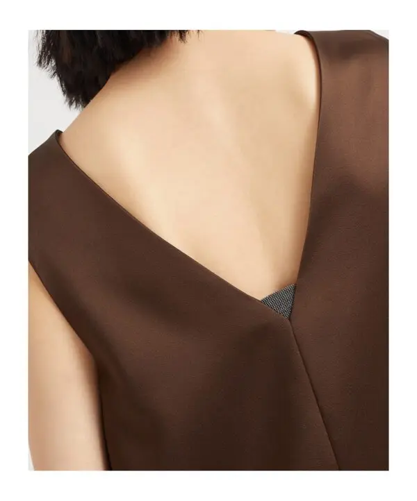 Brunello Cucinelli Sleeveless V-neck Mini Dress