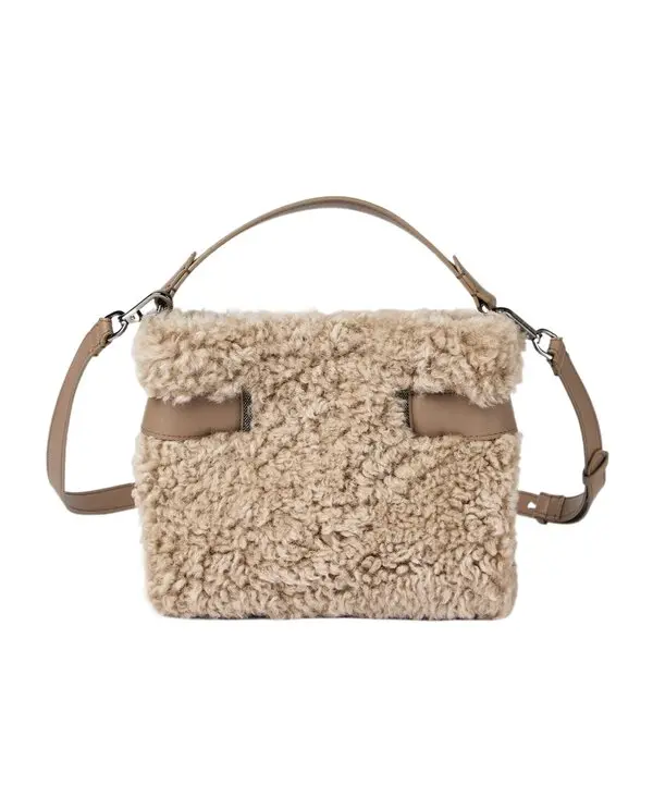 Brunello Cucinelli Shearling Mini Bag