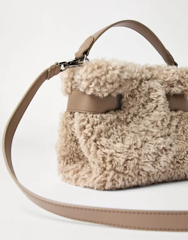 Brunello Cucinelli Shearling Mini Bag