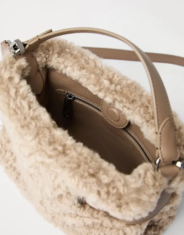 Brunello Cucinelli Shearling Mini Bag