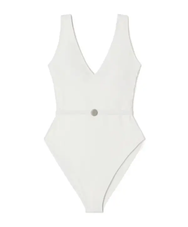 Tory Burch Belted One Piece Swimsuit