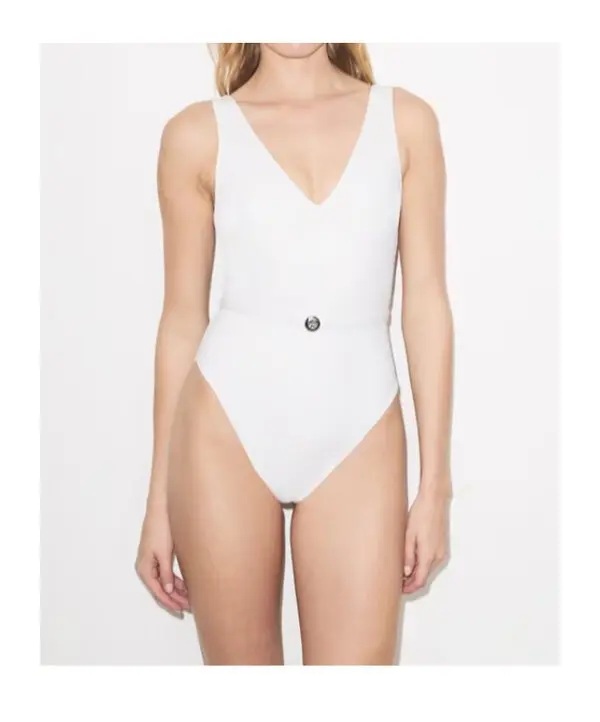 Tory Burch Belted One Piece Swimsuit