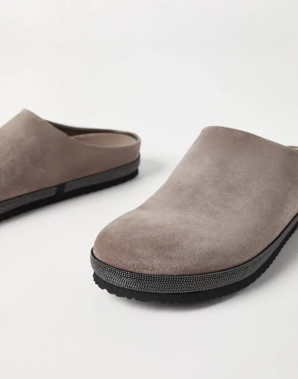 Brunello Cucinelli Monili Chain-detail Flat Mules