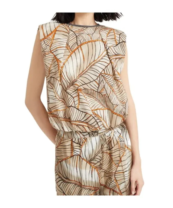 Brunello Cucinelli Papyrus-print Blouse