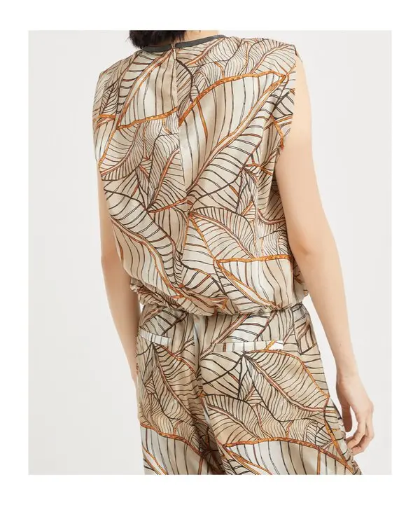 Brunello Cucinelli Papyrus-print Blouse