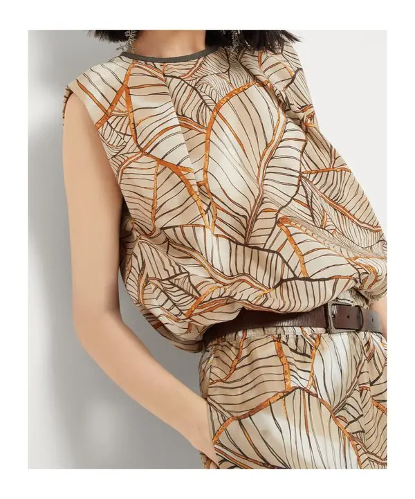 Brunello Cucinelli Papyrus-print Blouse