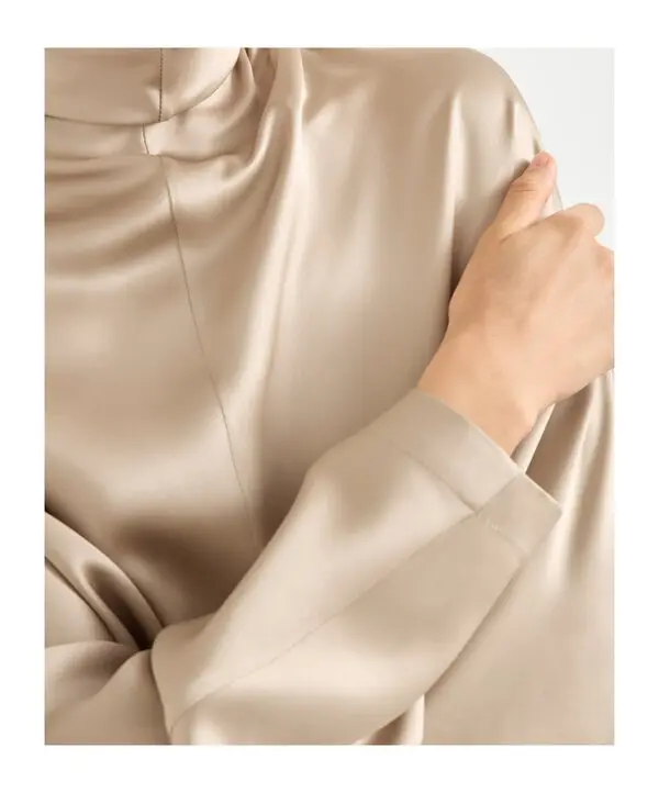 Brunello Cucinelli Double Silk Satin Blouse