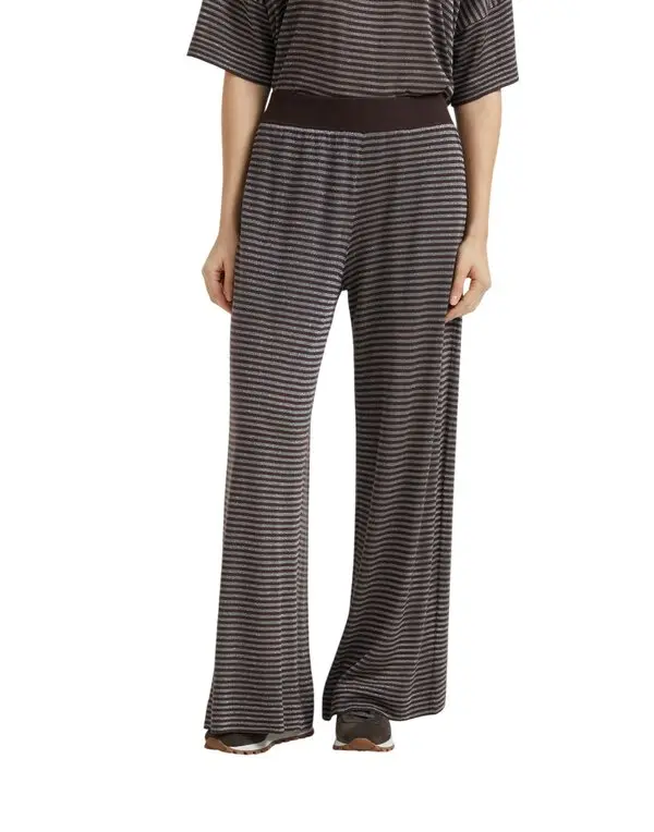 Brunello Cucinelli Striped High-waisted Trousers