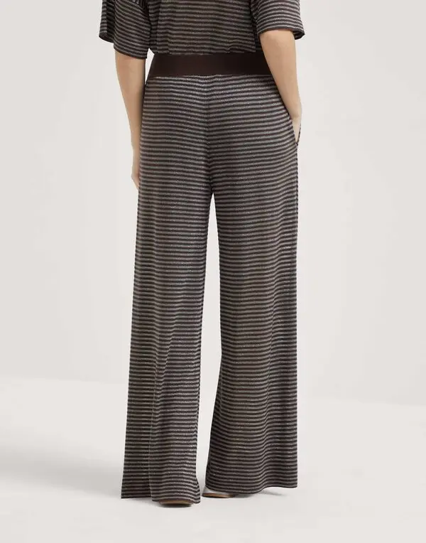 Brunello Cucinelli Striped High-waisted Trousers