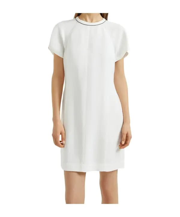 Brunello Cucinelli Monili Chain-detail Twill Mini Dress - Ivory