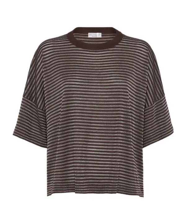 Brunello Cucinelli Striped Crewneck T-shirt