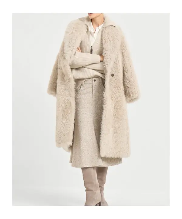 Brunello Cucinelli Double-breasted Shearling Coat