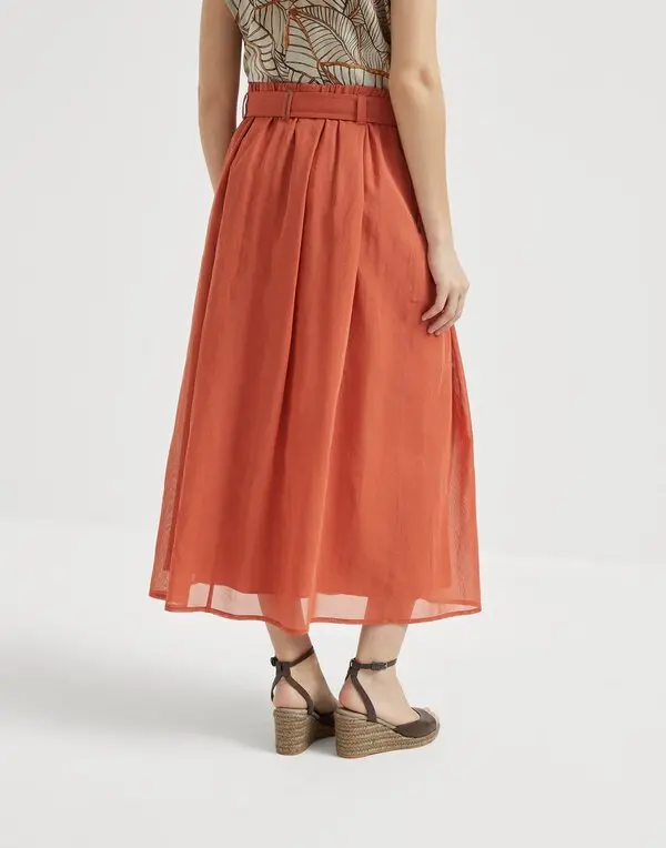 Brunello Cucinelli Belted Midi Skirt
