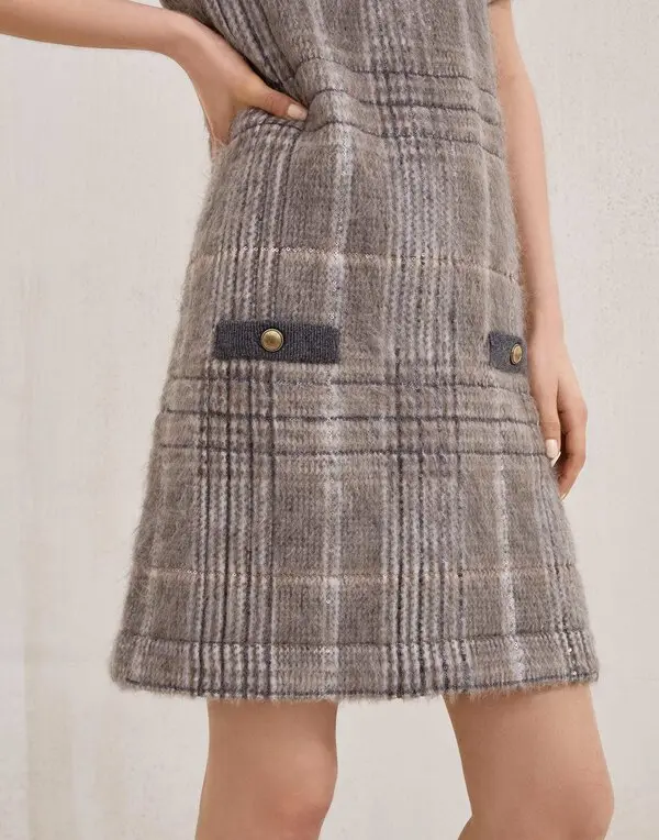 Brunello Cucinelli Check-pattern Sequin Dress