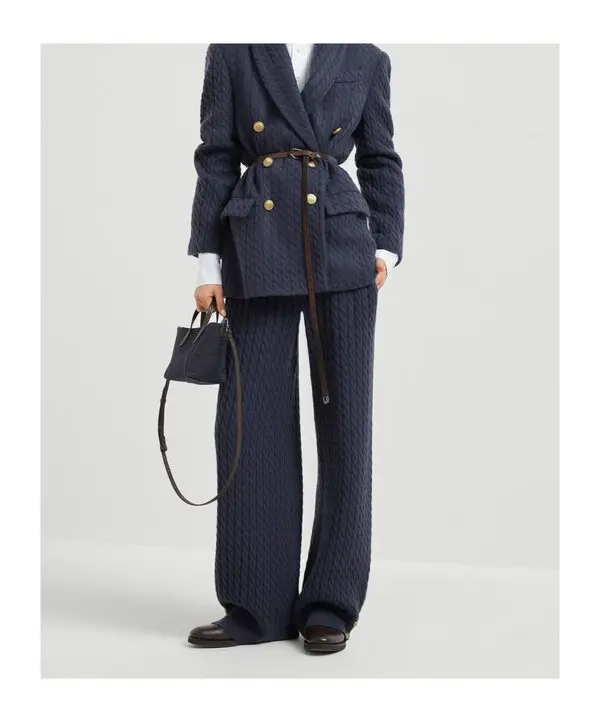 Brunello Cucinelli Cable-knit Trousers